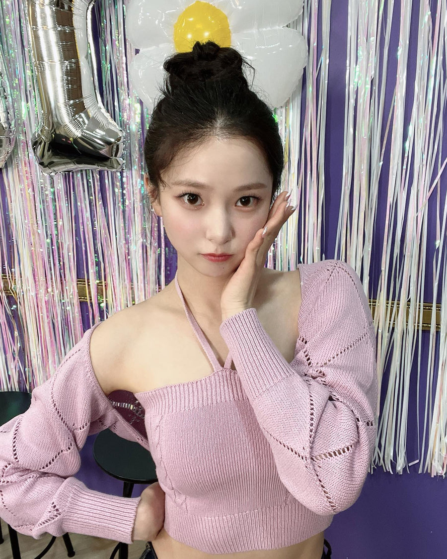 Ensemble Violet Crop Top et Boléro Cute Yujin Kep1er Mode Coréenne Kpo ...