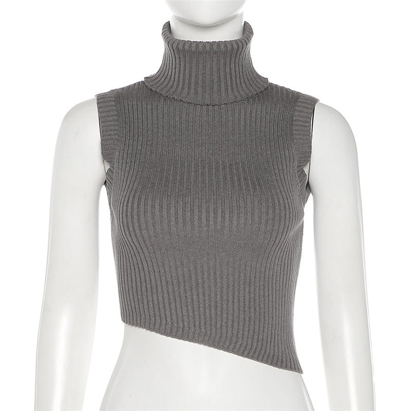 Pull Col Roulé sans Manches Asymétrique Lisa BlackPink Radio Sirius XM ...